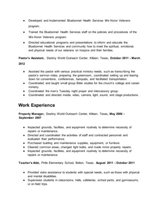 resume for Jason Diehl 5-19 (1) (1) | DOCX | Christianity | Religion ...