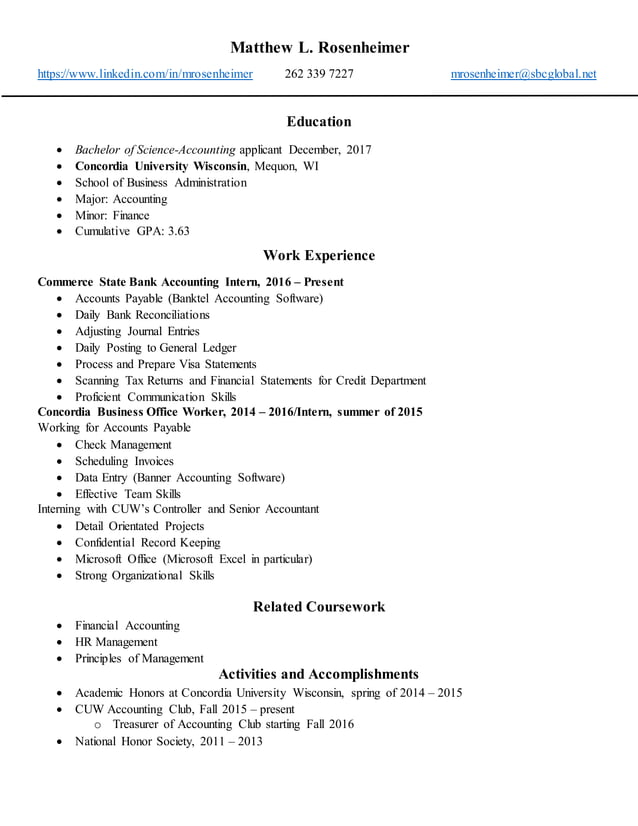 Resume as of Sep 2016 | PDF