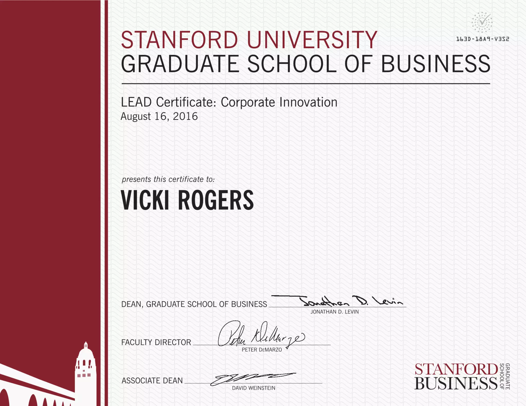 LEAD Certificate - Corporate Innovation | PDF