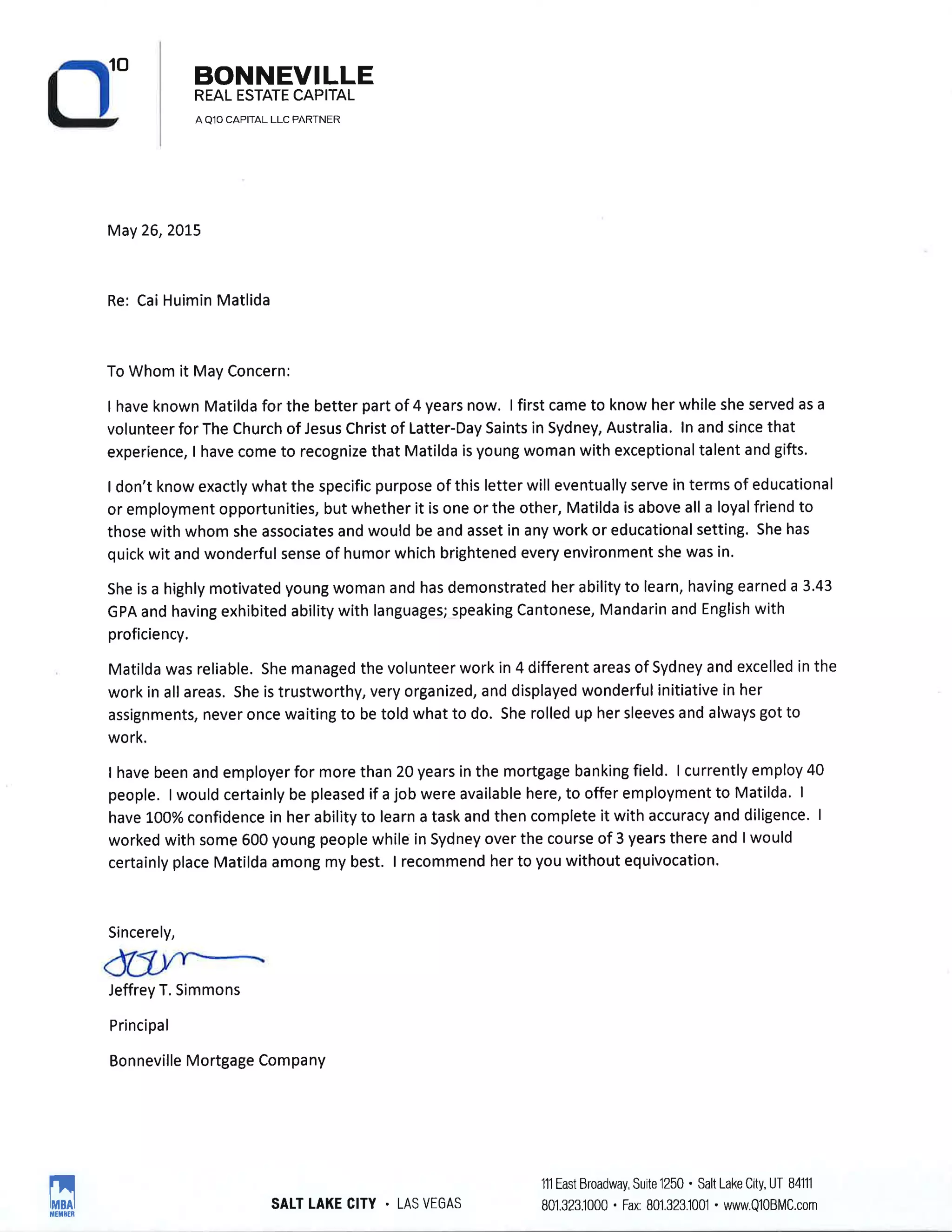 CAI letter of recommendation | PDF