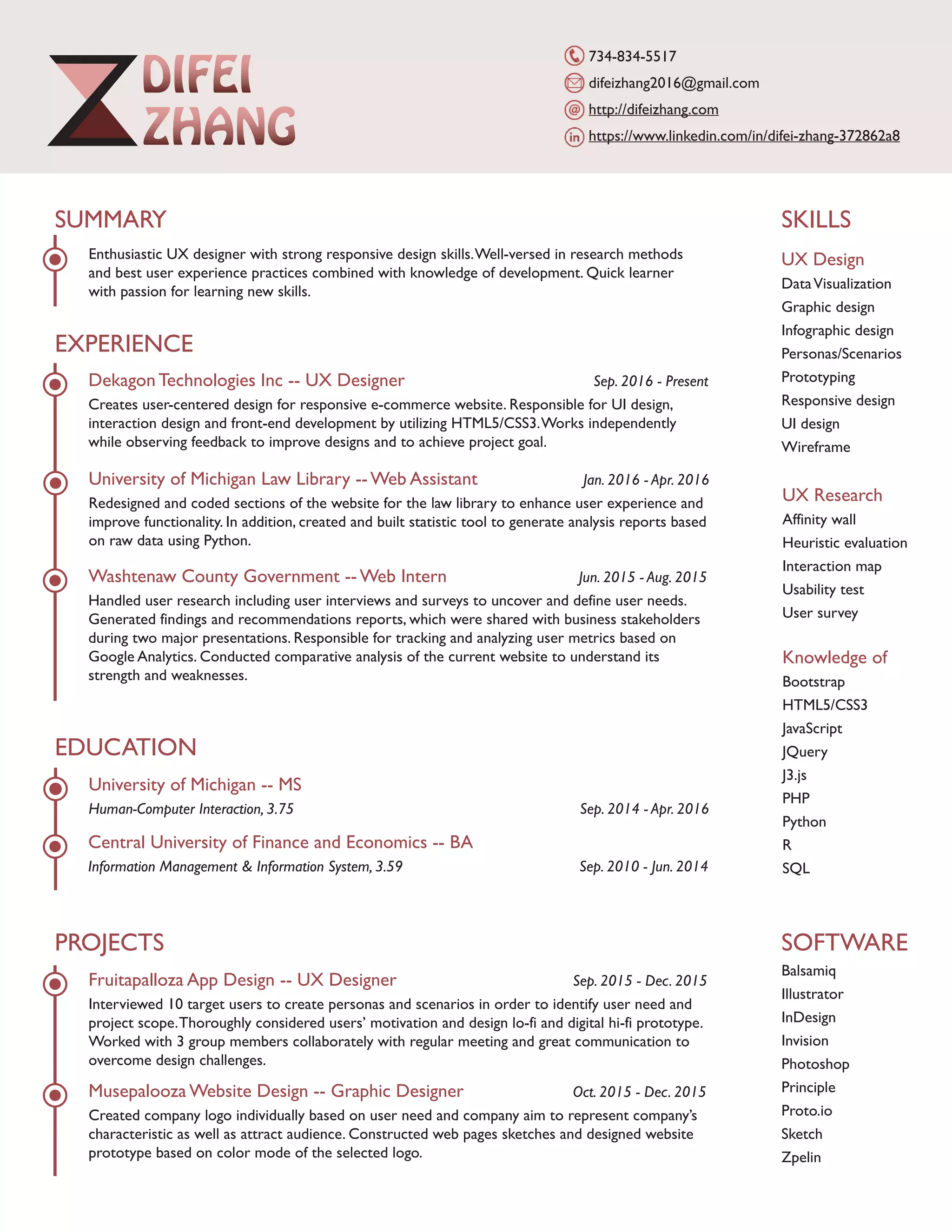 difeizhang_resume_2016_Nov | PDF