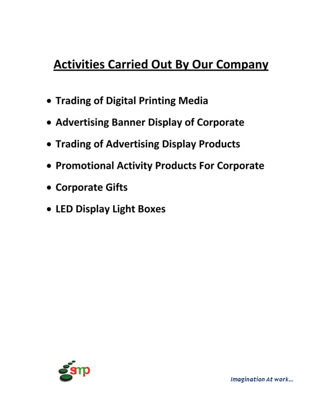 SMP BUSINESS COMPANY PROFILE | PDF