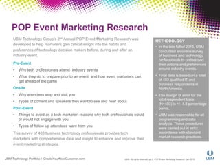 UBM Technology Research_POP Event Marketing Presentation_3 18 16 | PPT