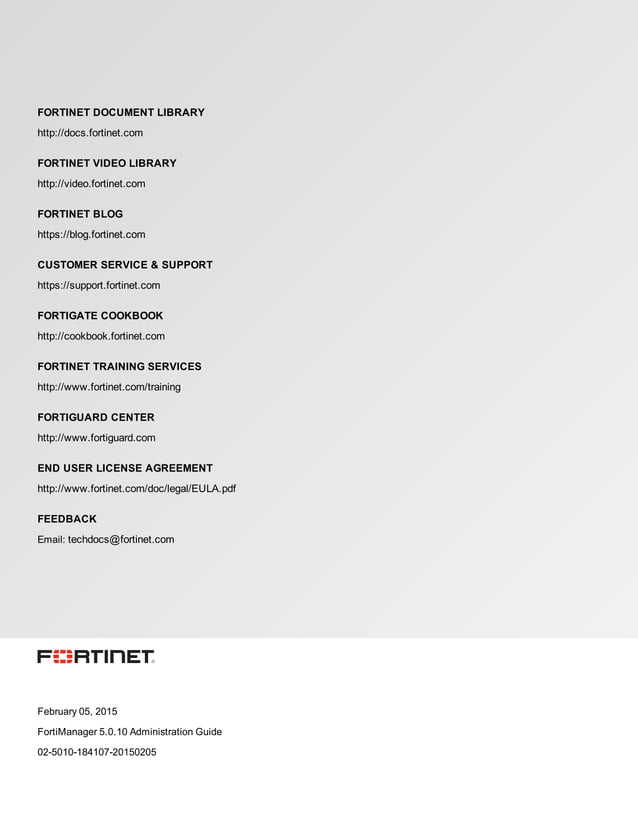 fortimanager-v5.0.10-administration-guide | PDF
