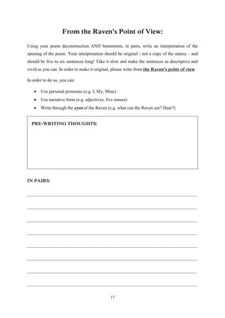 Stage 5 - Literacy Analysis of Poe's 'The Raven' | PDF