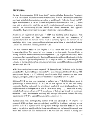 IDENTIFYING PARATHYROID HORMONE DISORDERS AND ITS PHENOTYPES THROUGH A ...