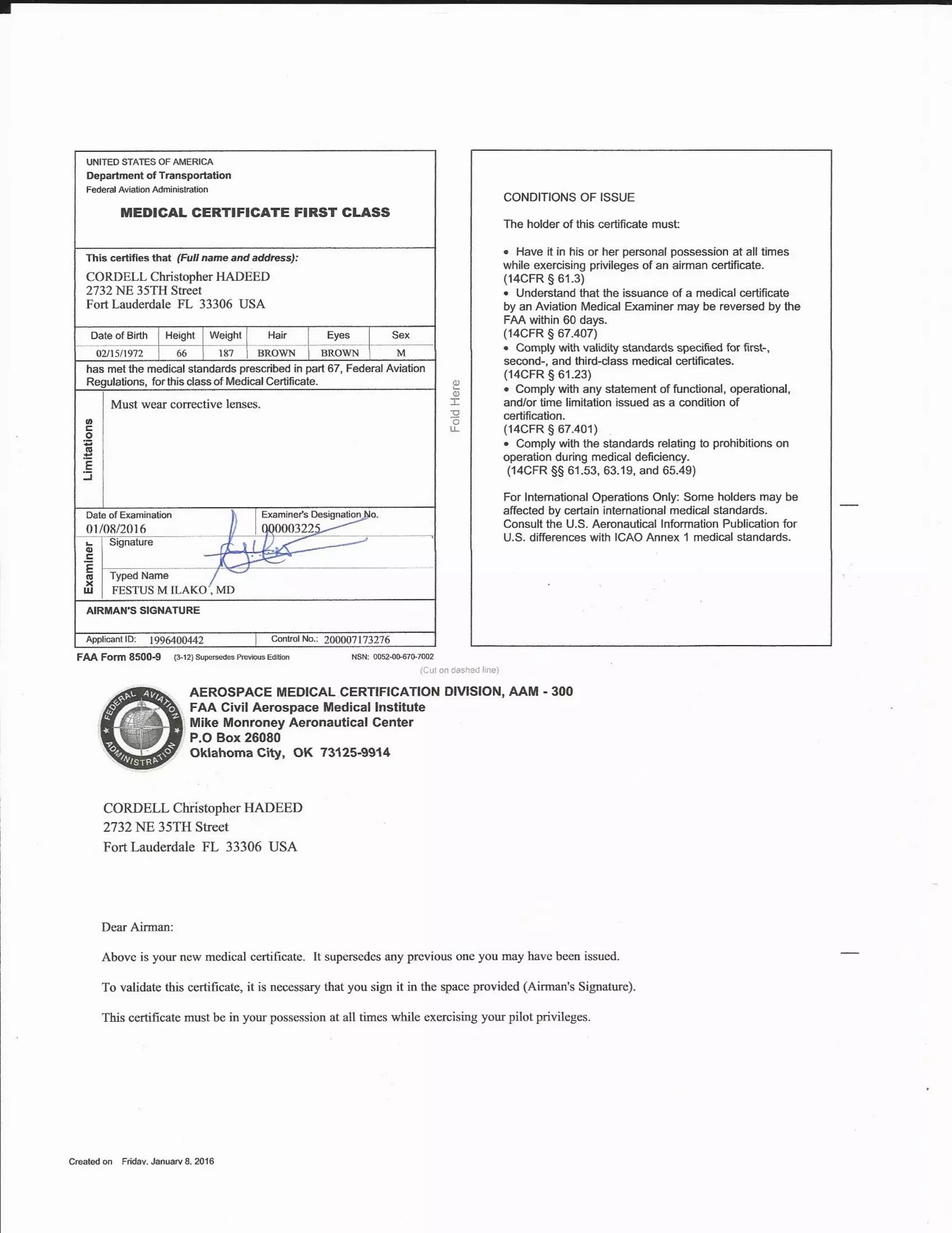 FAA Medical 2016-2017 | PDF