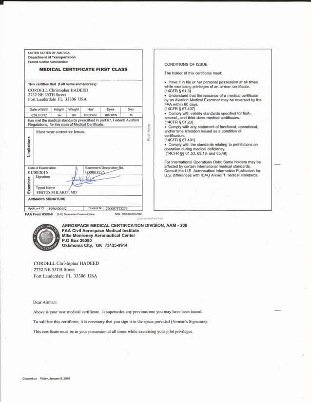 FAA Medical 2016-2017 | PDF