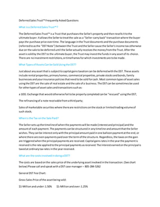 Deferred Sales Trust | PDF