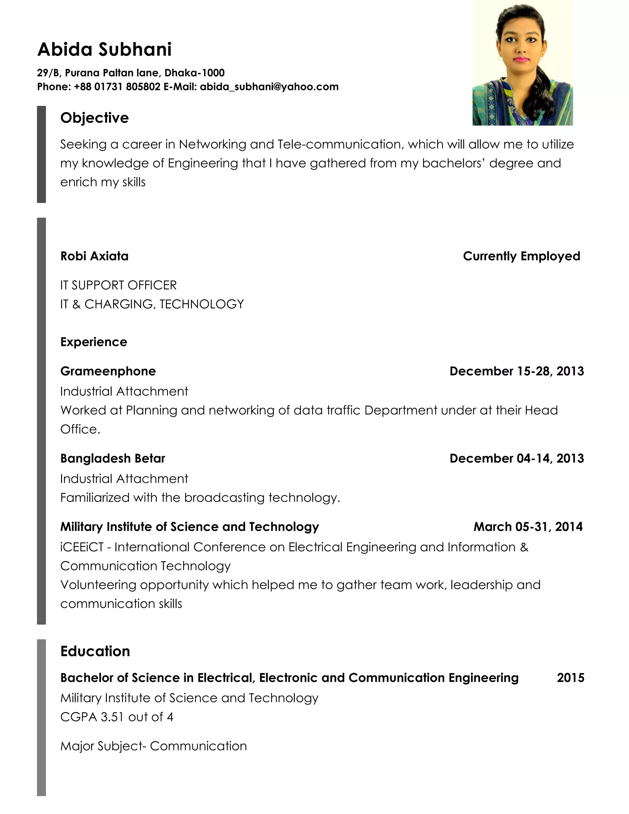 Abida_Subhani_Resume 2 | PDF