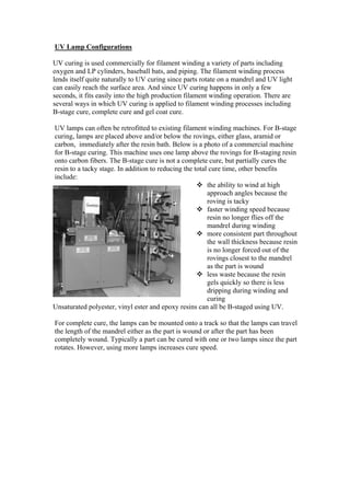 UV Curing Cure on Demand for Filament Winding | PDF