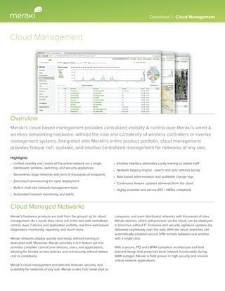 Meraki for Hospitality – dsgn network | PDF | Internet | Computing
