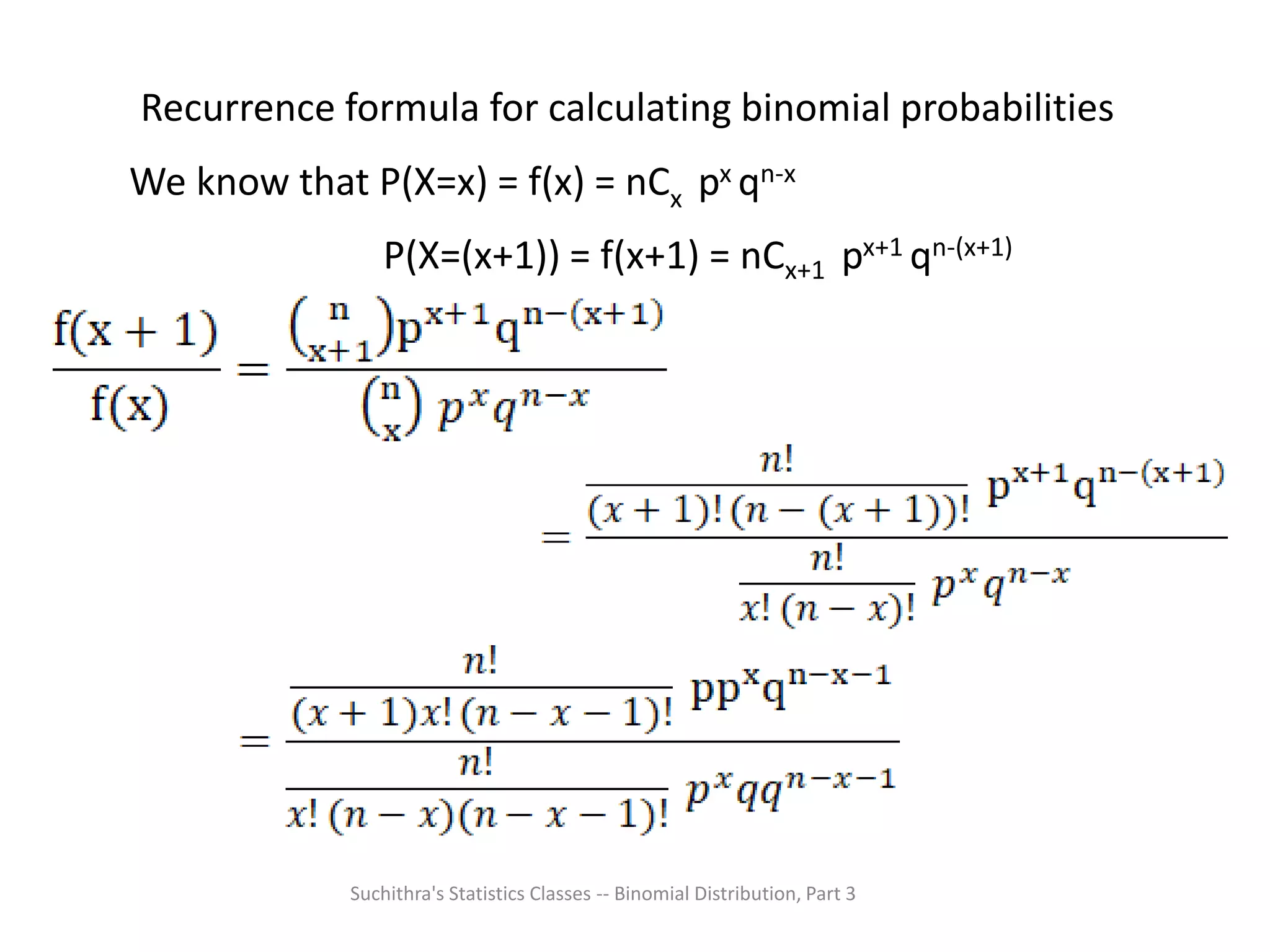 Binomial Distribution Part 3 | PPTX