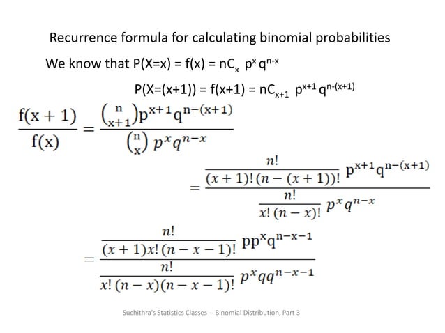 Binomial Distribution Part 3 | PPT