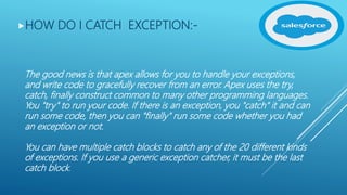 Introduction to exception handling in apex | PPT
