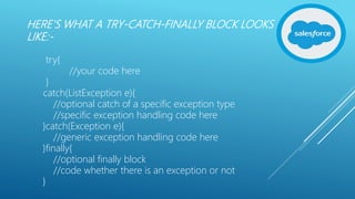 Introduction to exception handling in apex | PPT