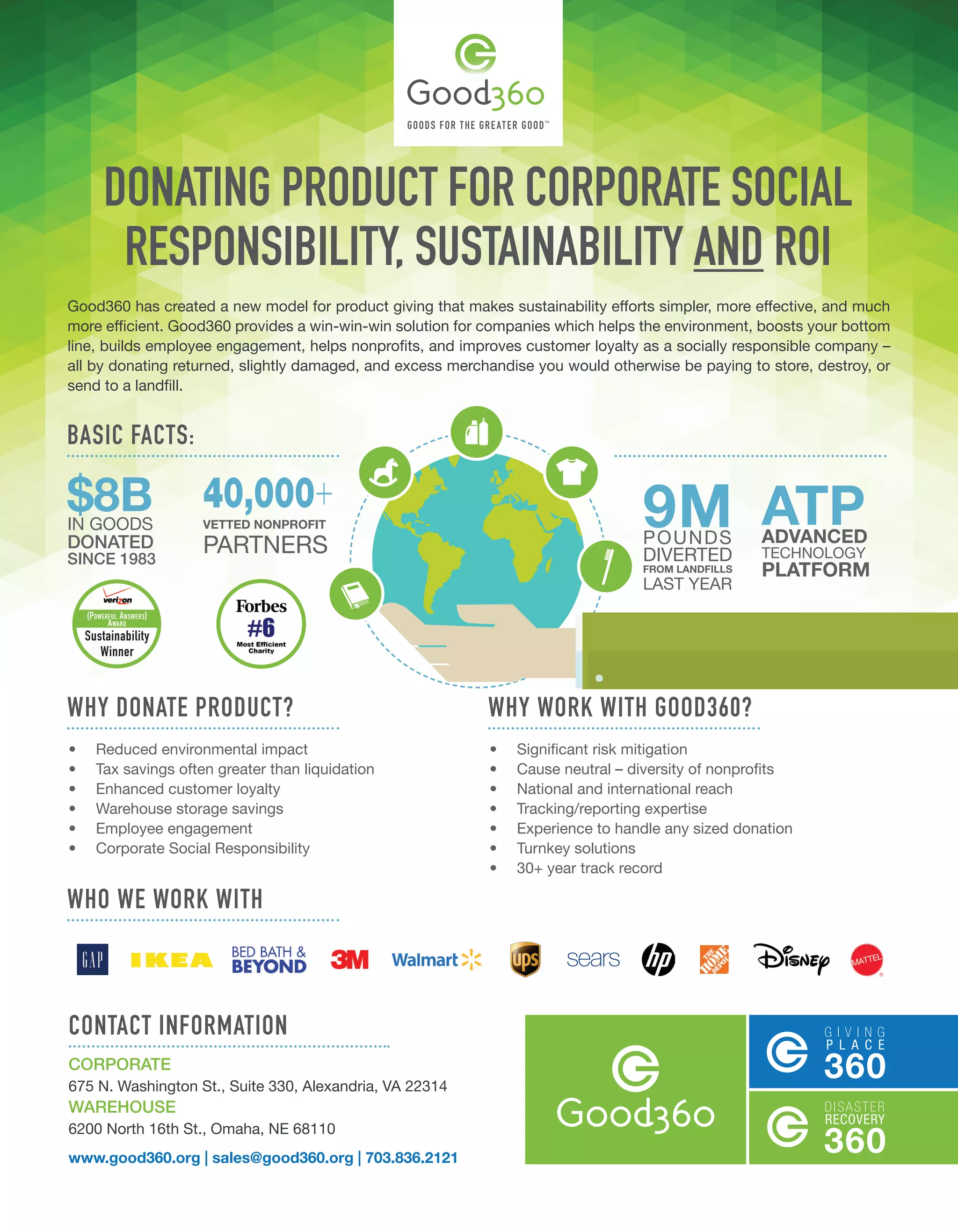 Good360 1-Page Overview for Sustainability | PDF