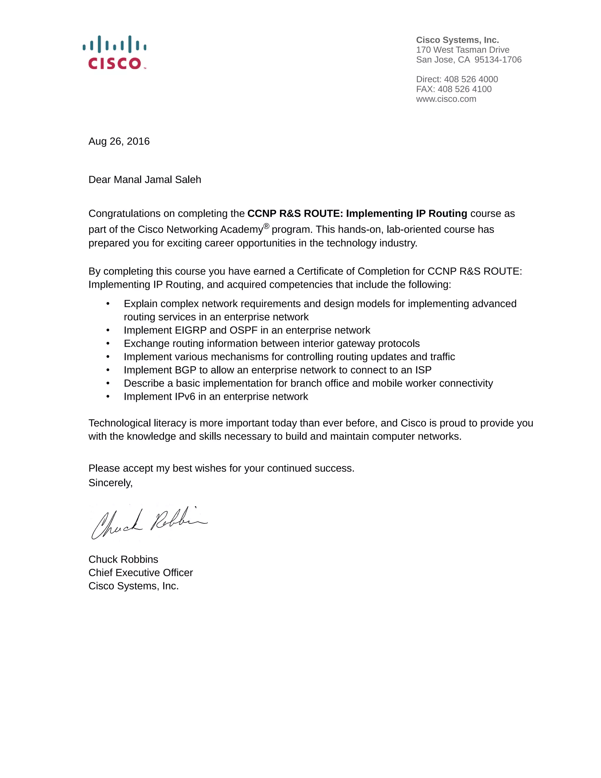 CCNP certificate | PDF | Computer Networking | Computing