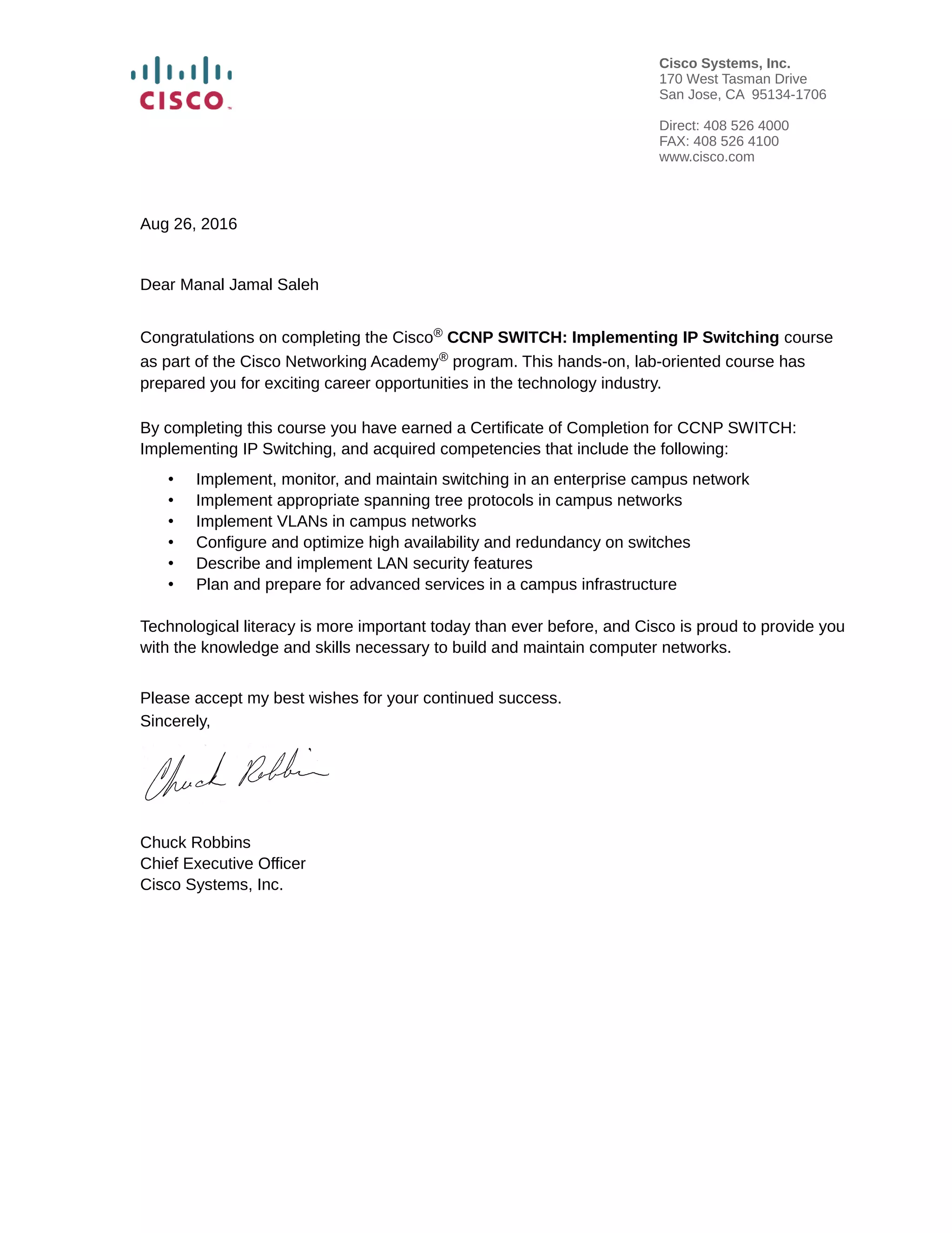 CCNP certificate | PDF | Computer Networking | Computing