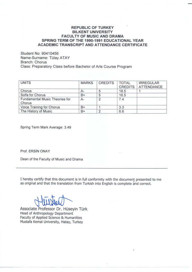 bilkent_transcript_tulay | PDF