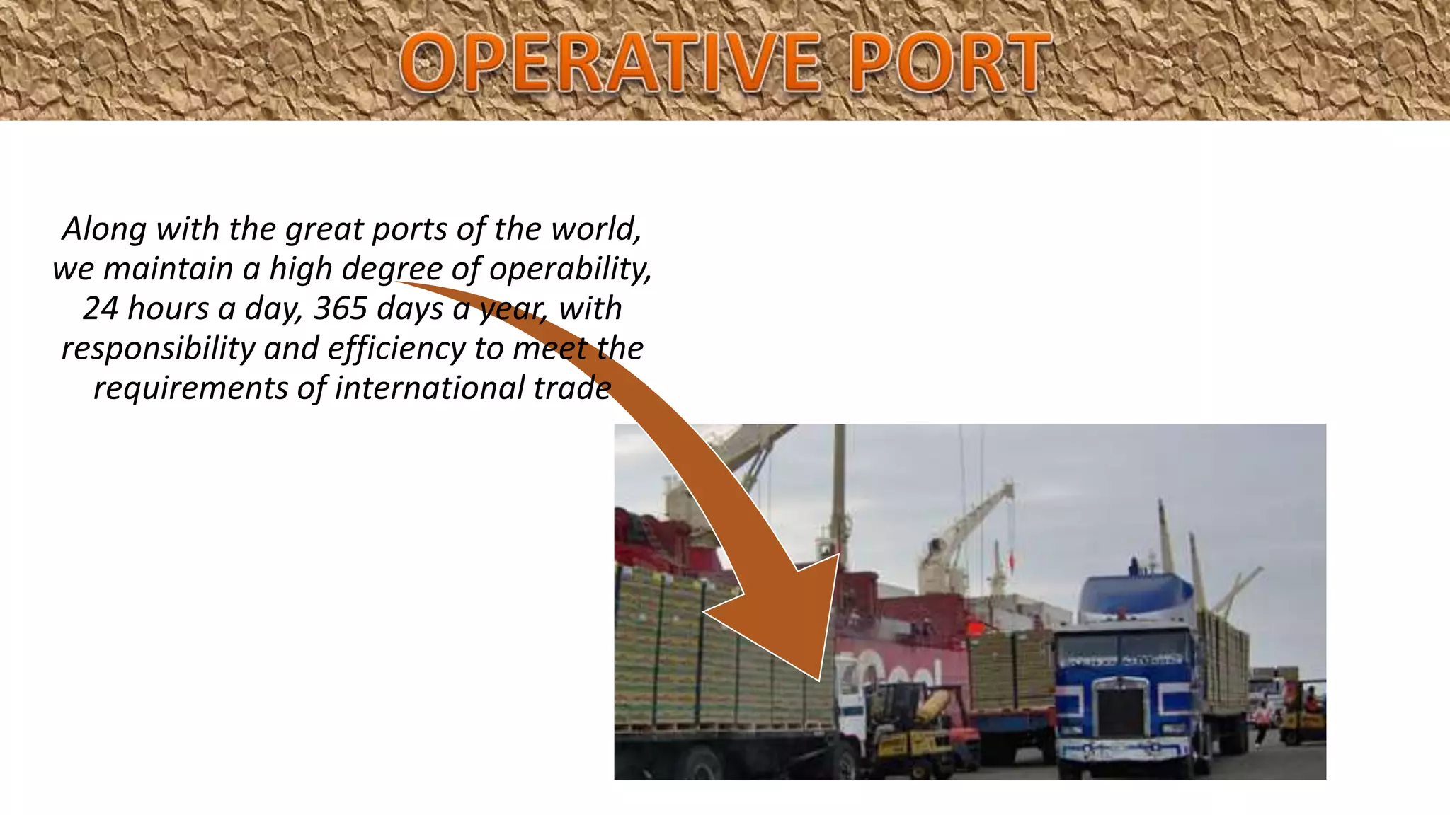 BOLIVIA PORT- LOGISTICS TUTORIAL WORK | PPT