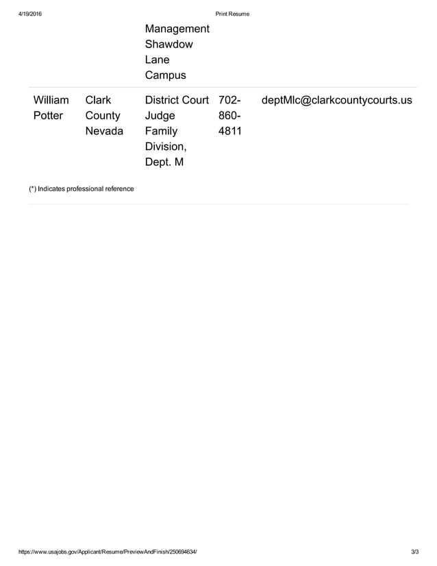 USAJOBS - Resume Builder - Preview And Finish | PDF