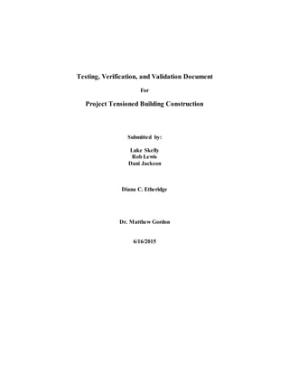 Tensioned Building Construction - Testing and Validation | PDF