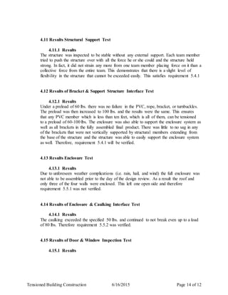 Tensioned Building Construction - Testing and Validation | PDF