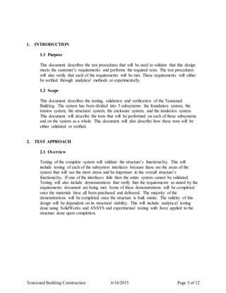 Tensioned Building Construction - Testing and Validation | PDF