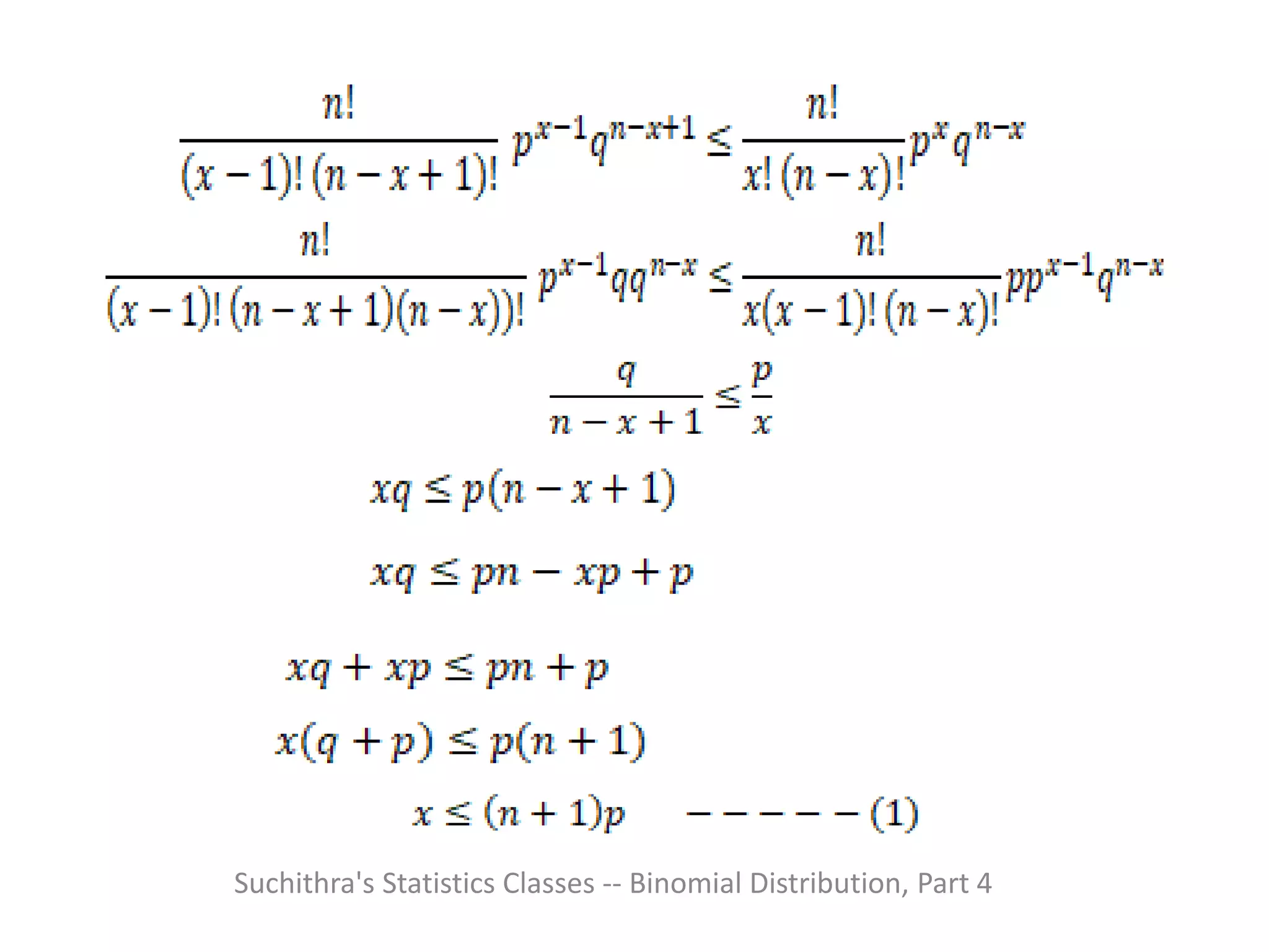 Binomial Distribution Part 4 | PPTX