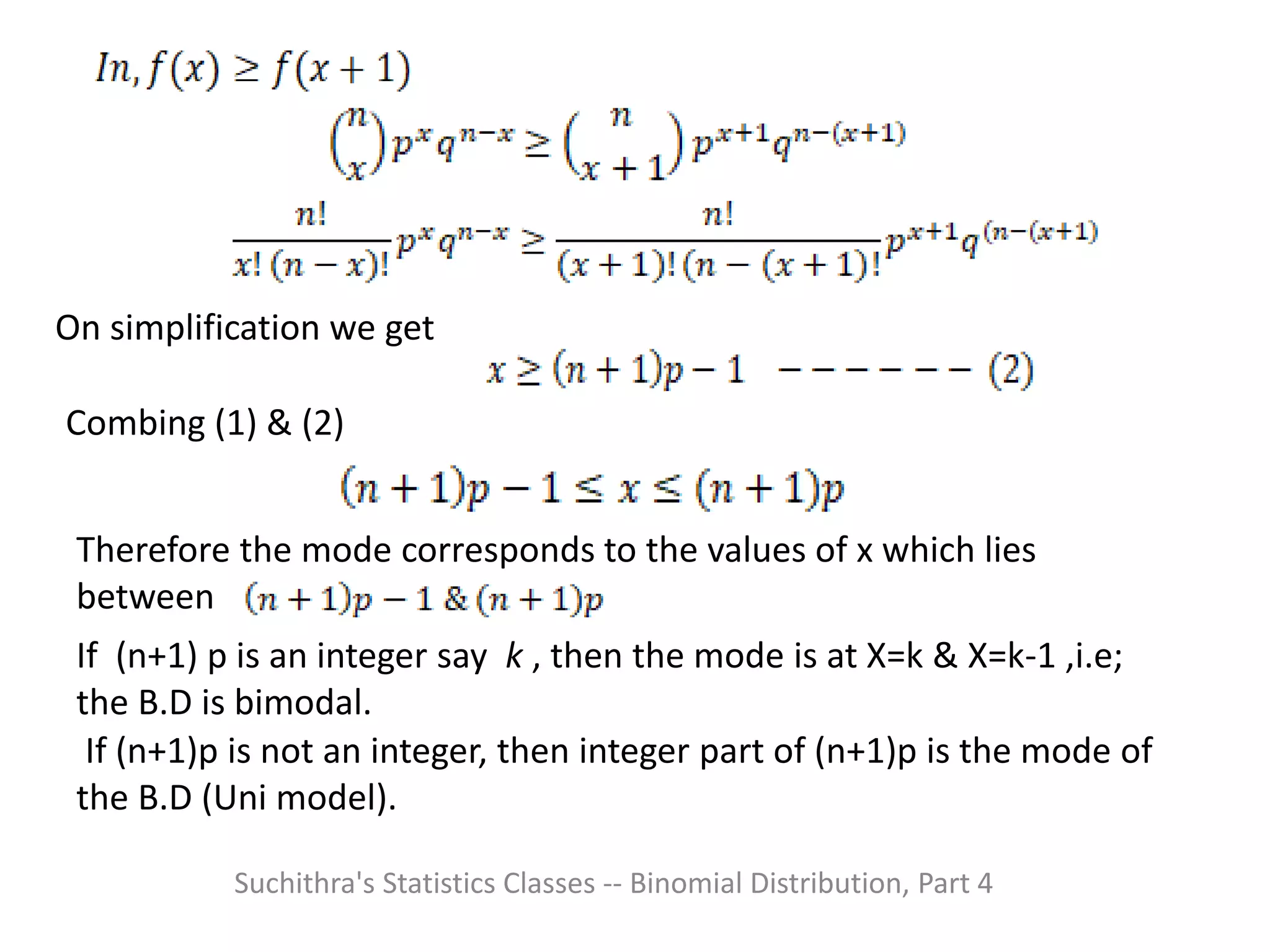 Binomial Distribution Part 4 | PPTX
