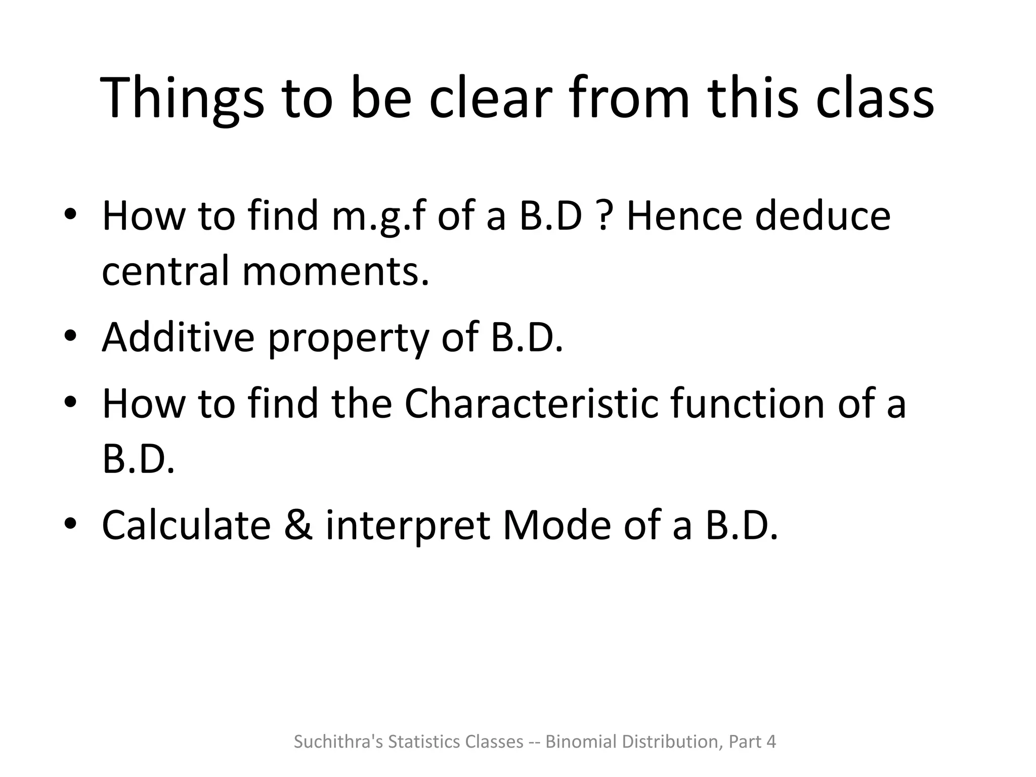 Binomial Distribution Part 4 | PPTX