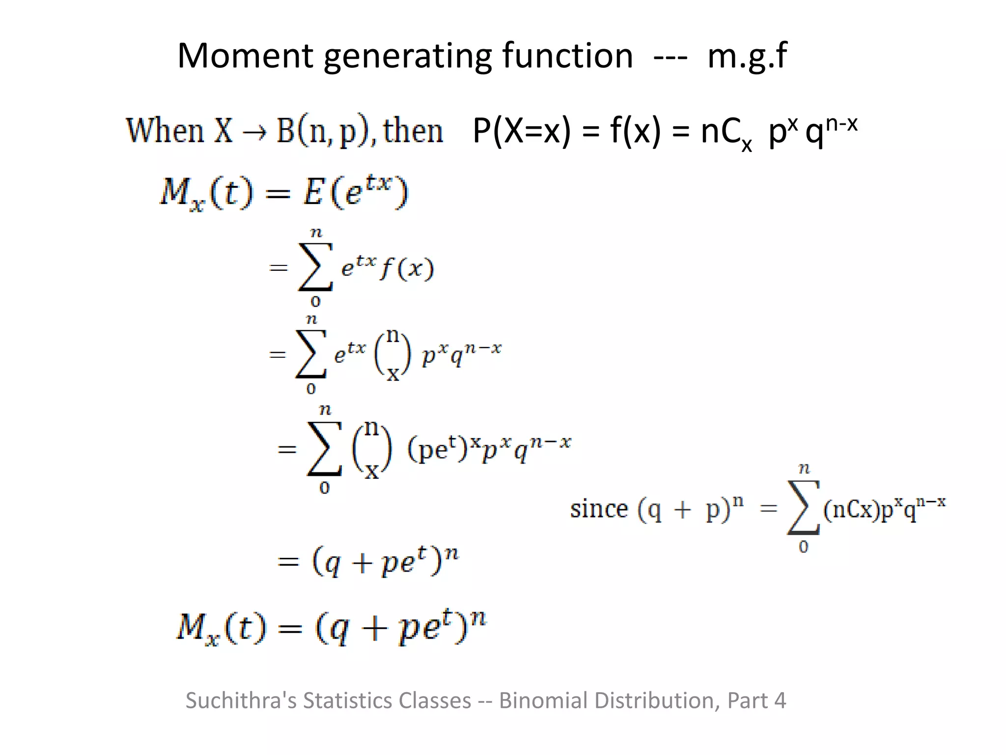 Binomial Distribution Part 4 | PPTX