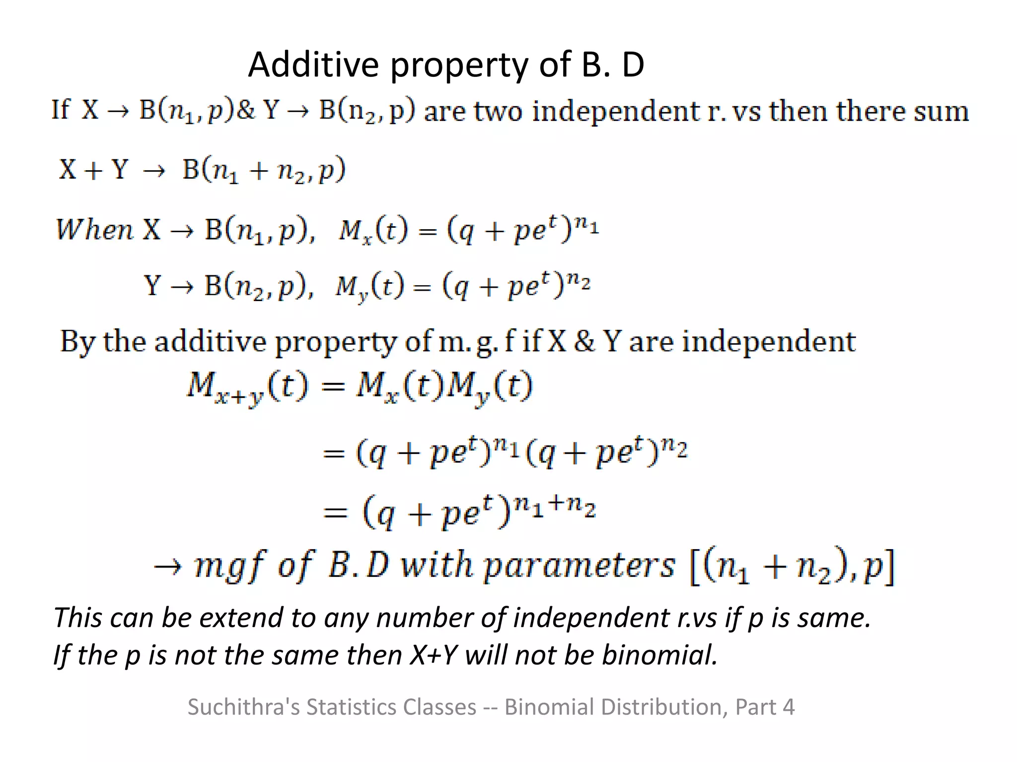 Binomial Distribution Part 4 | PPTX