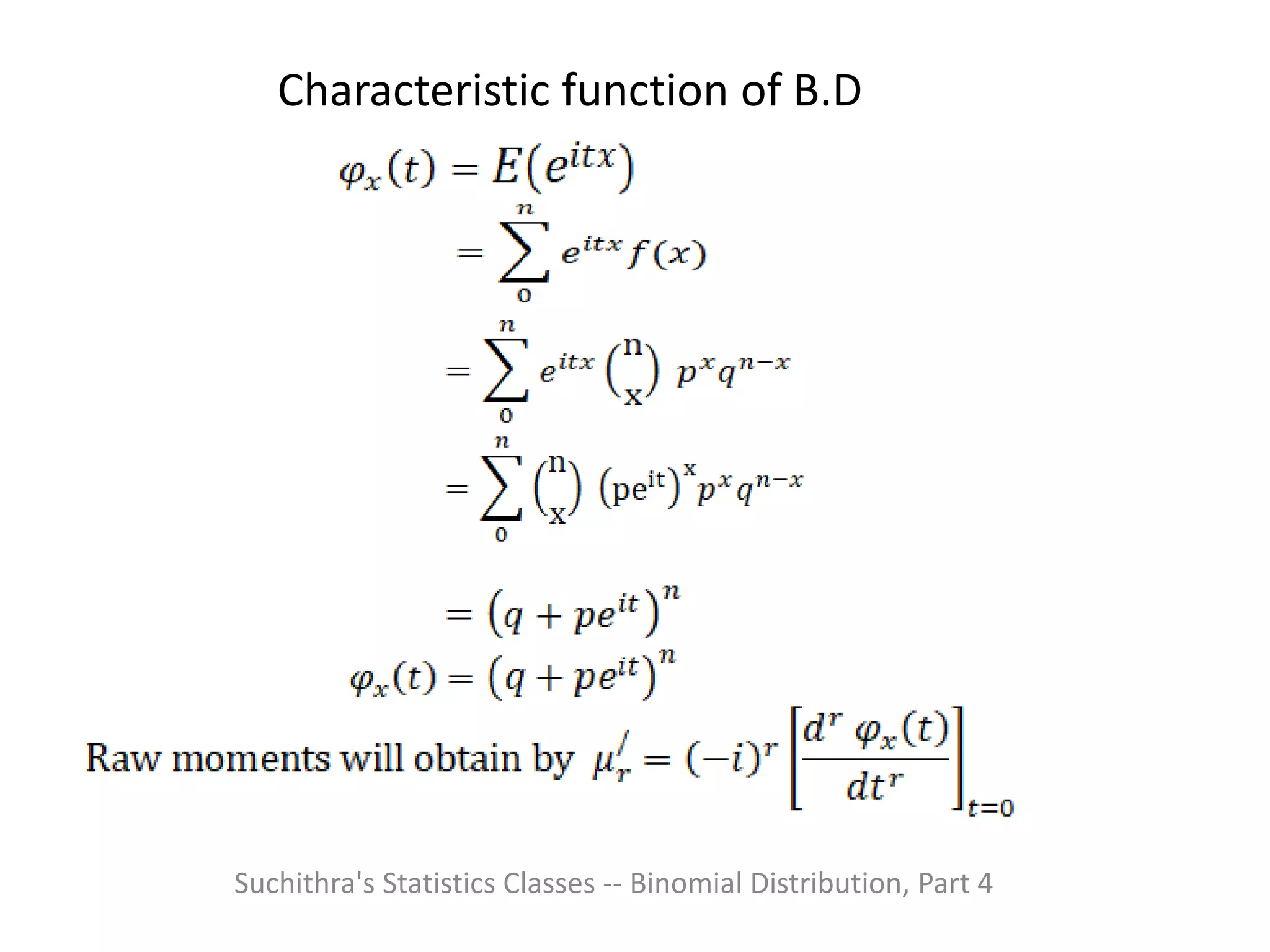 Binomial Distribution Part 4 | PPTX