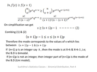 Binomial Distribution Part 4 | PPTX