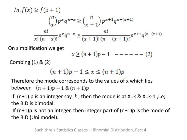 Binomial Distribution Part 4 | PPTX