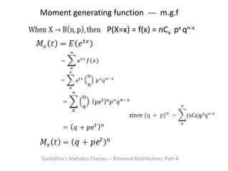 Binomial Distribution Part 4 | PPTX