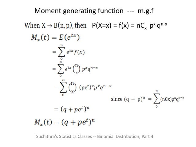 Binomial Distribution Part 4 | PPTX