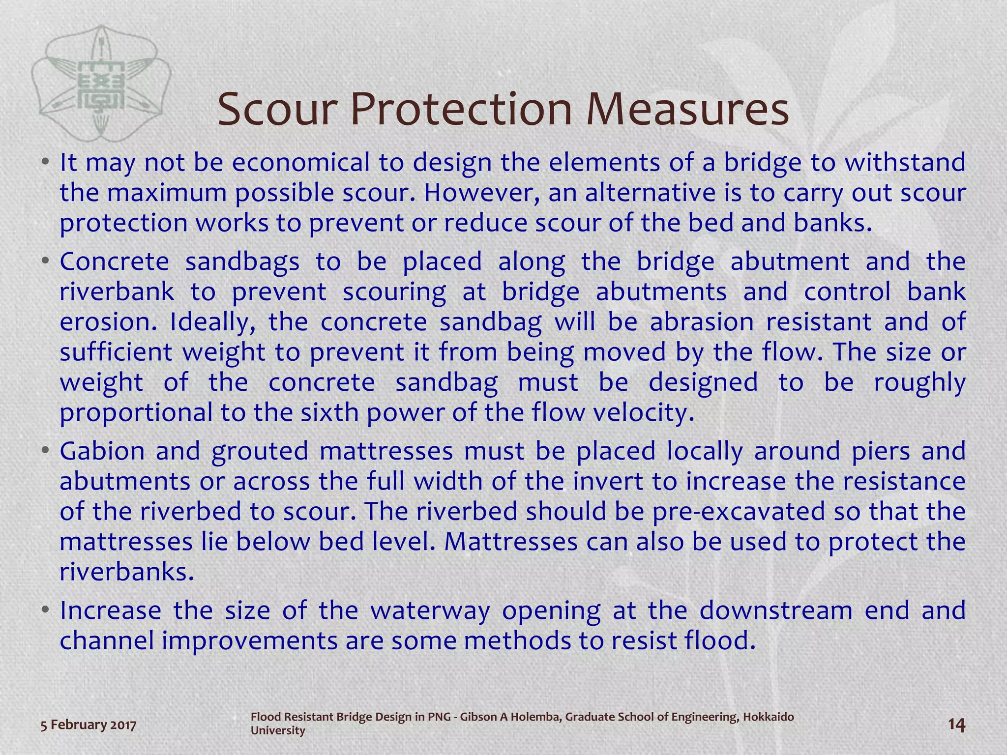 General Flood Resistant Bridge Design Guidelines | PPTX