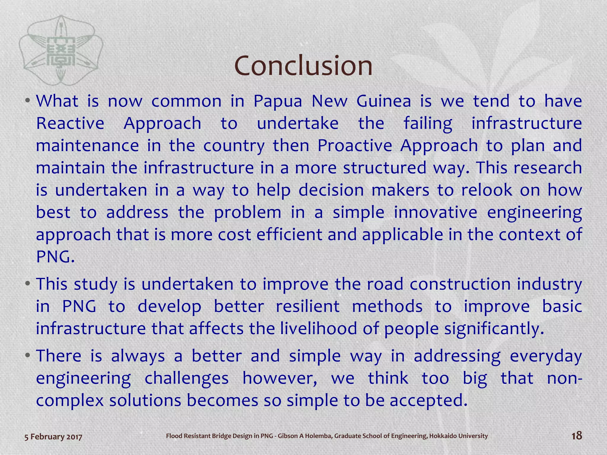 General Flood Resistant Bridge Design Guidelines | PPTX