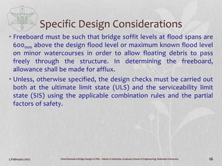 General Flood Resistant Bridge Design Guidelines | PPTX