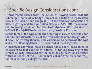 General Flood Resistant Bridge Design Guidelines | PPTX