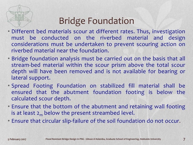 General Flood Resistant Bridge Design Guidelines | PPTX | Civil ...