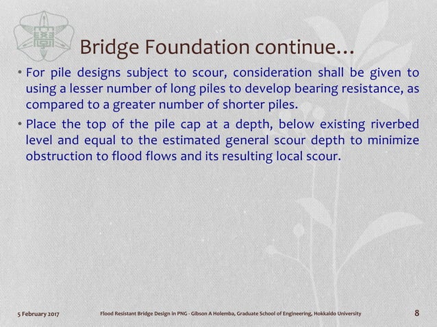 General Flood Resistant Bridge Design Guidelines | PPTX | Civil ...