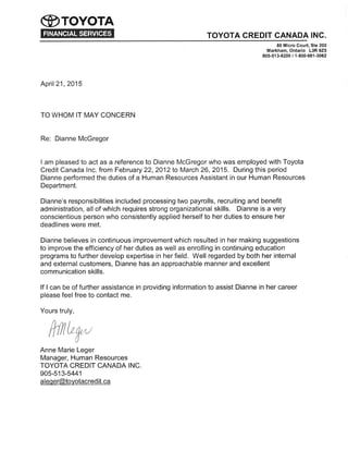 McGregor - reference letter | PDF