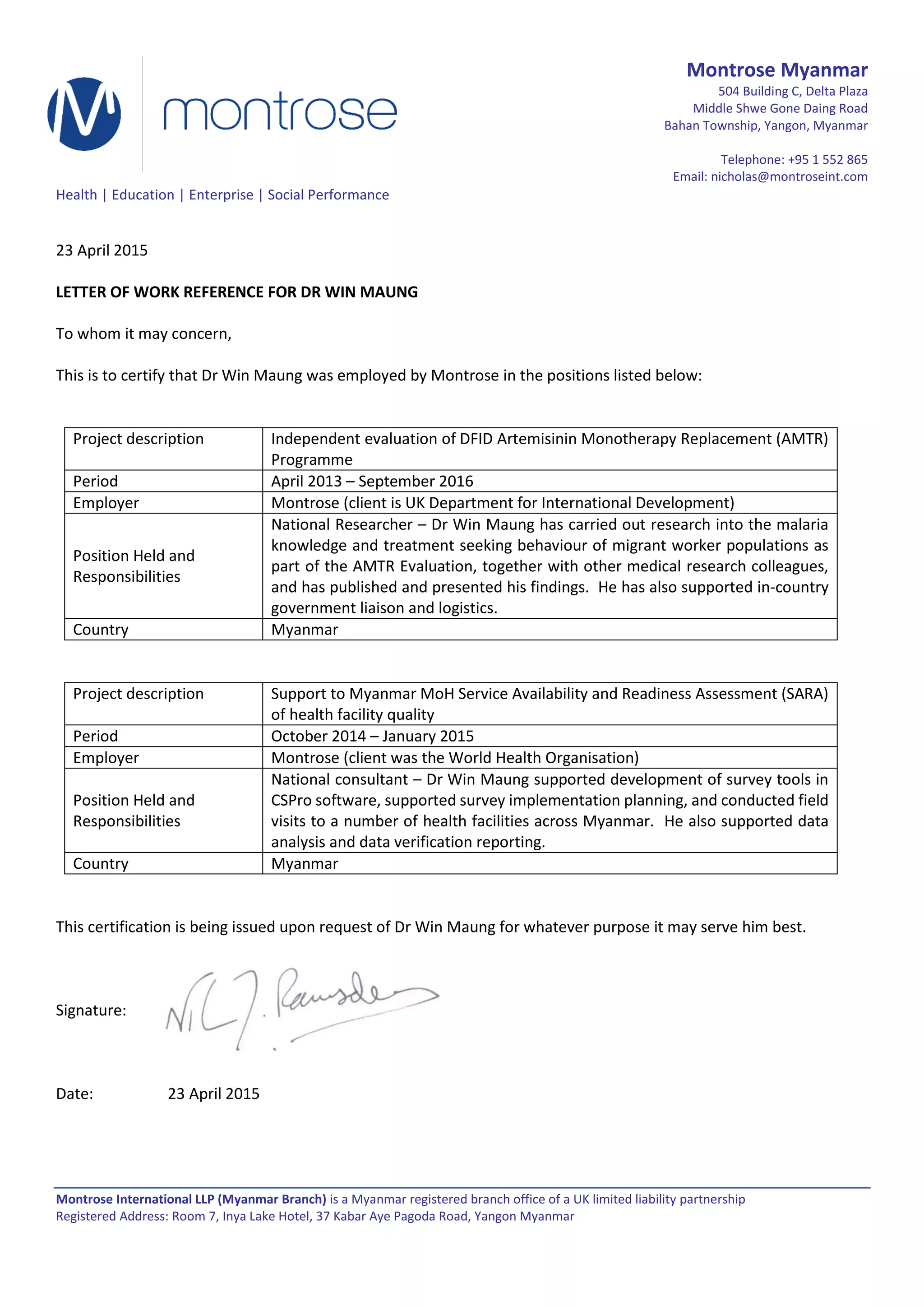 15.04.23 Dr Win Maung reference letter | PDF