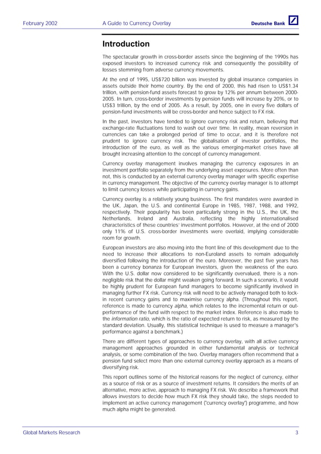 A Guide to Currency Overlay Management | PDF