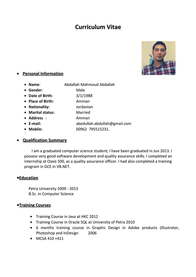 Abdullah-Abdullah-CV-2 | PDF