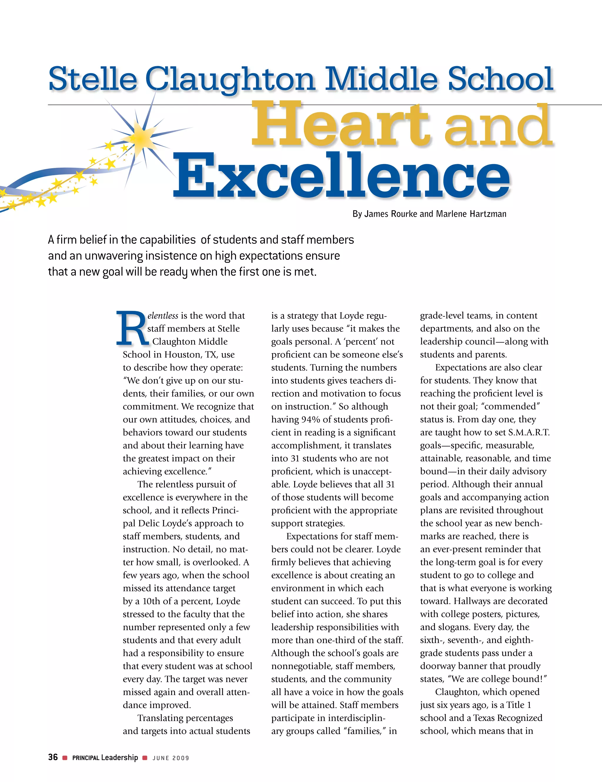 Claughton Middle School Breakthrough School Article | PDF